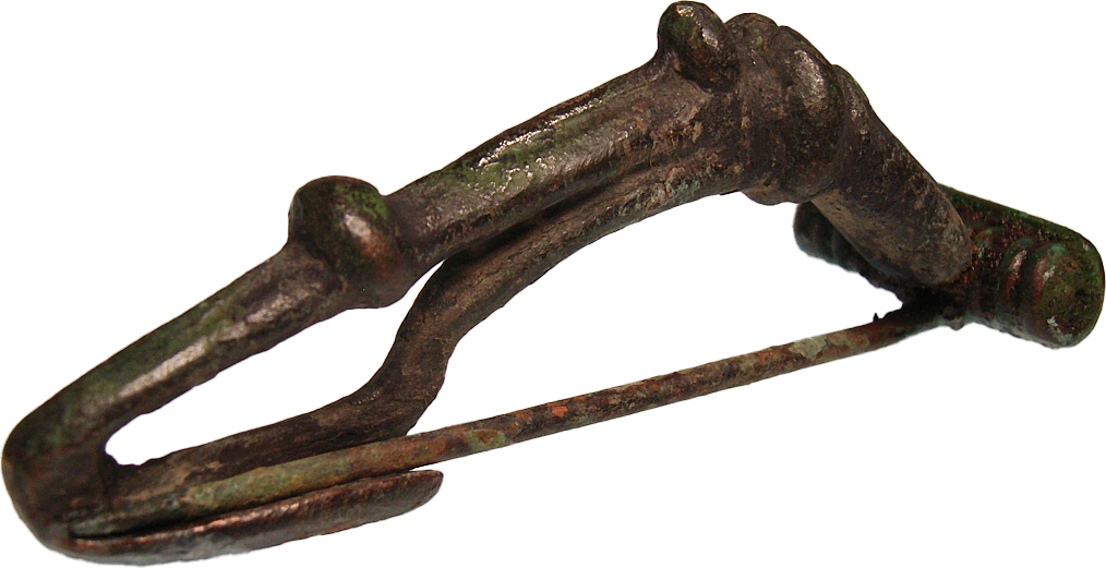 Rare Celtic double ball fibula, antique Celts collection, La Tène ...