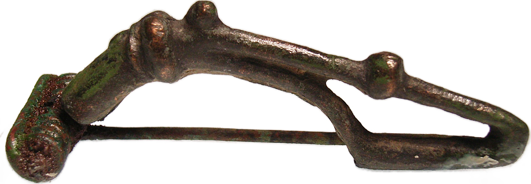 Rare Celtic double ball fibula, antique Celts collection, La Tène ...