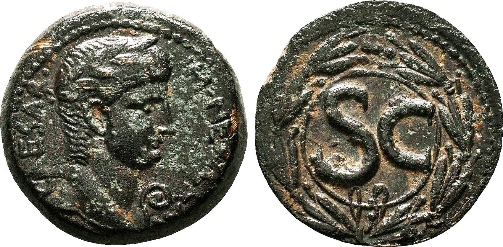 Roman Provincial AD 54-68 NERO AE22. Antioch mint. VF+/EF-. Large SC ...