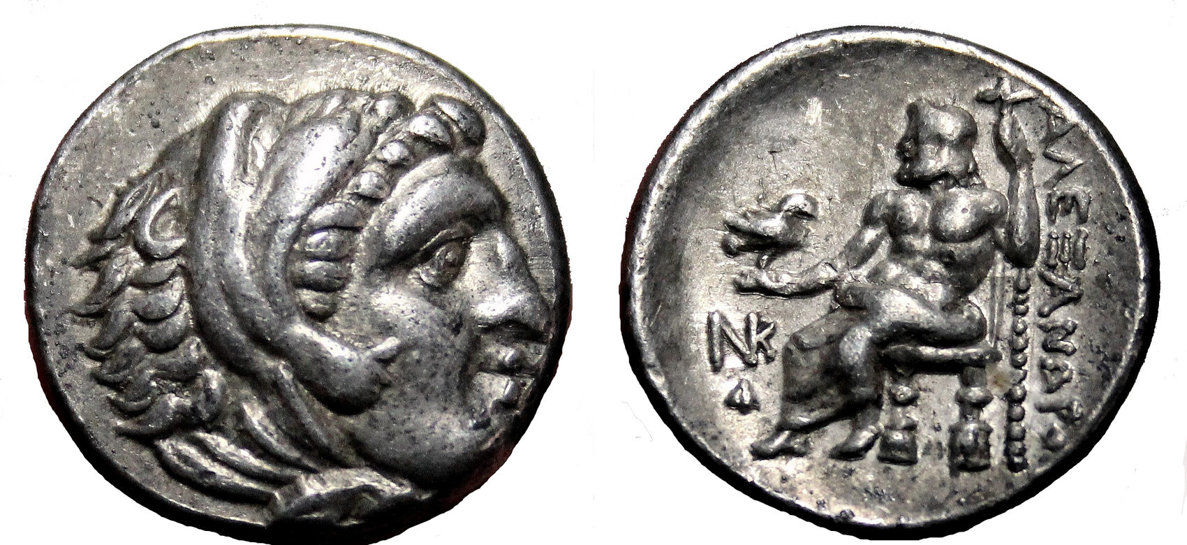 Greek Drachma ca. 323/2 BC ALEXANDER III the Great AR Drachm. EF ...