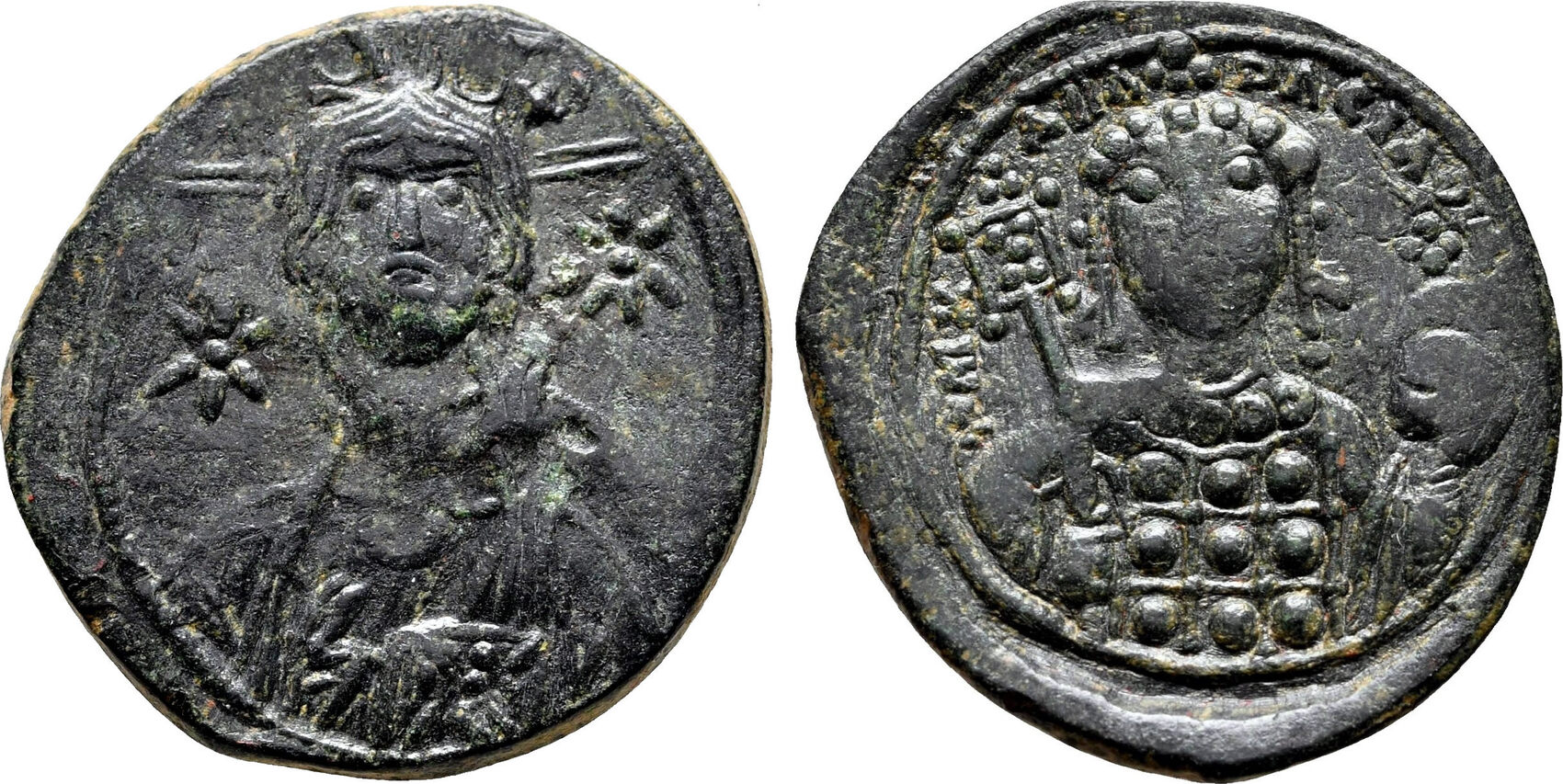 Byzantine Empire MICHAEL VII Ducas AE Follis. EF-. AD 1071-1078 ...