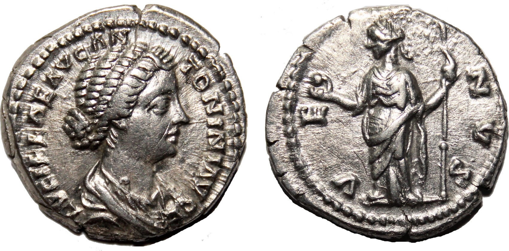 Roman Empire AD 161-162 LUCILLA AR Denarius. EF. Early issue. Venus ...