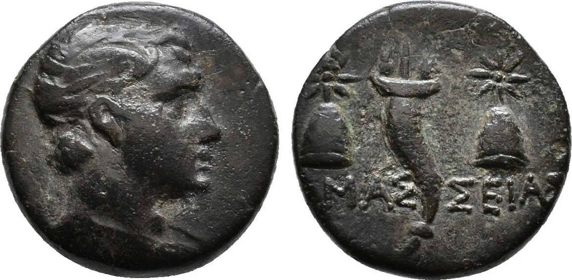 Greek circa 120-100 BC AMASEIA (Pontus) AE19. VF+/EF-. Times of ...
