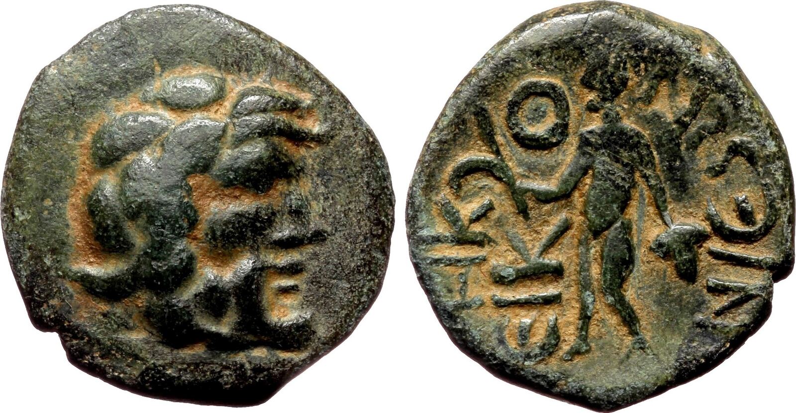 Greek EIKONION (Lycaonia) AE17. EF-. 1st Century BC. Perseus. | MA-Shops