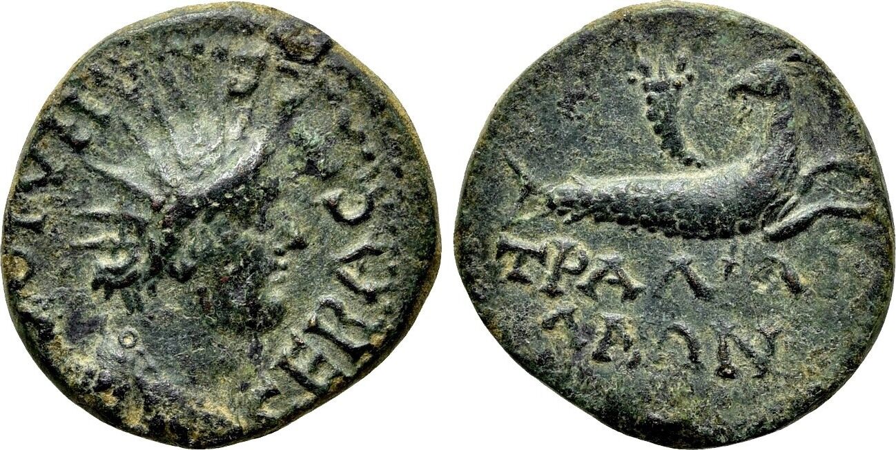 Roman Provincial TRALLES (Lydia) AE18. VF+/EF-. Late 1st century AD ...