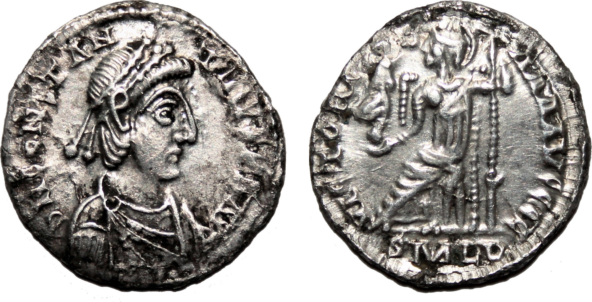 Roman Empire CONSTANTINE III AR Siliqua. EF-. Lugdnum mint, AD 407-408 ...