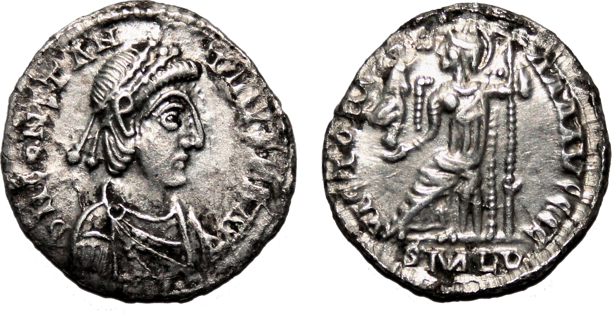 Roman Empire CONSTANTINE III AR Siliqua. EF-. Lugdnum mint, AD 407-408 ...