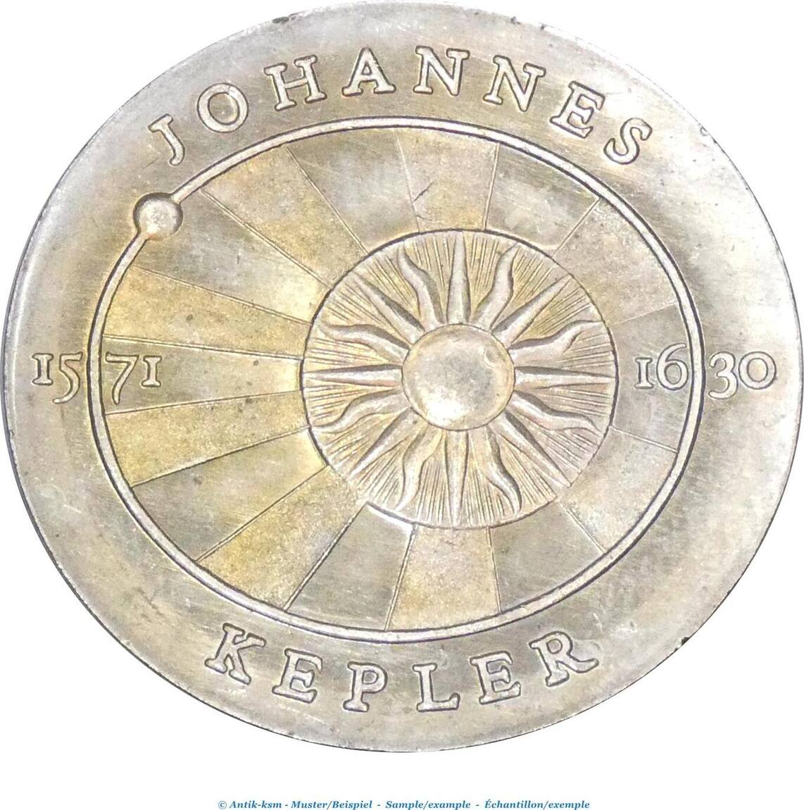 5 Mk. KEPPLER Kursmünze DDR, 5 Mark Münze -Keppler- von 1971, bfr-vz ...