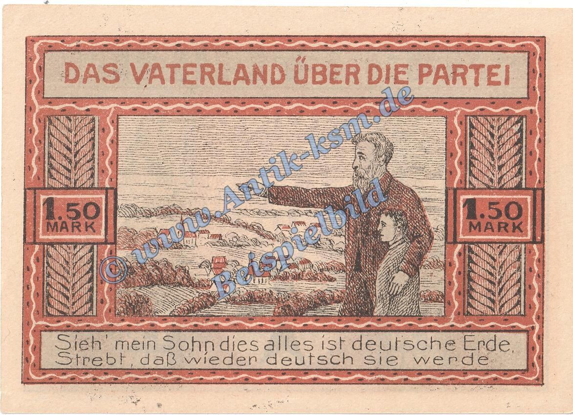 Notgeld De 1,50 Mk. o.D. Kiel, Notgeld 1,50 Mark -Jungdeutscher Orden ...