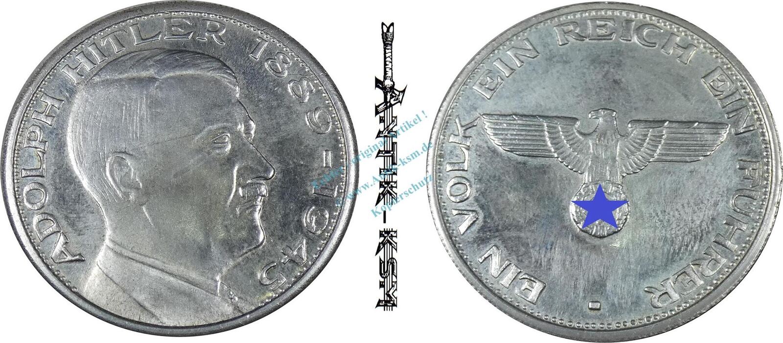 70er Jahre ?? 1889 - 1945 Adolf Hitler Medaille, Sammleranfertigung Ein ...