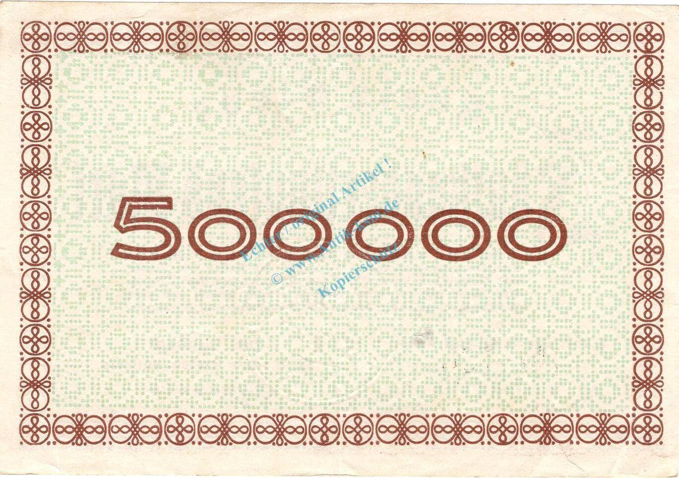 Inflation 1923 DE 500.000 Mk. Cleve, Banknote 500.000 Mark Schein L-gbr ...