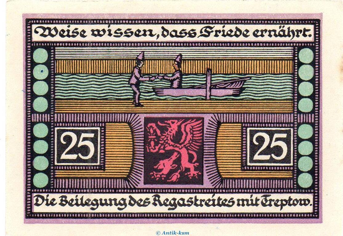 Serienscheine DE 25 Pf. Notgeld Stadt Greifenberg 467.1, 25 Pfennig ...