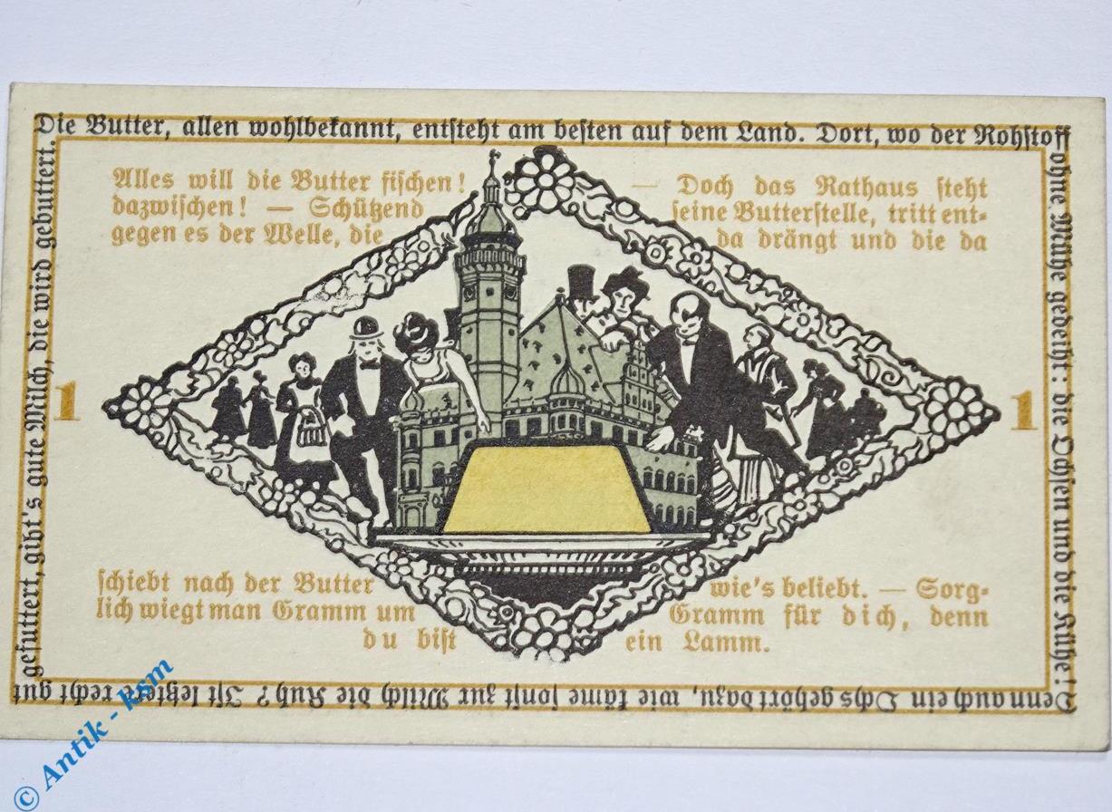 Notgeld Altenburg Zwangswirtschaft Butter Braun Schein Nr 1 Mehl