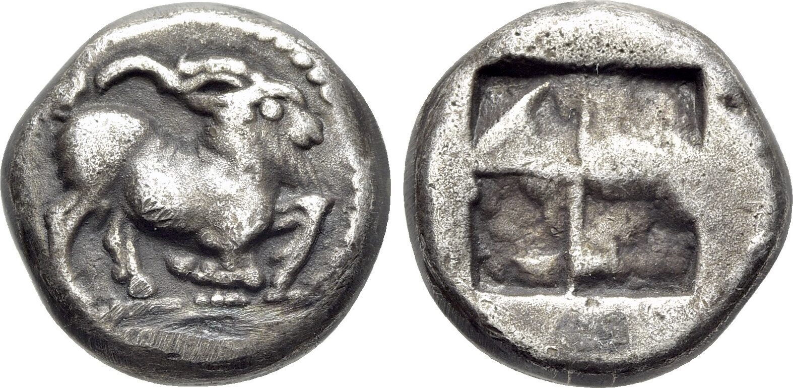 Greek ELECTROTYPE AR Drachm ELECTROTYPES, CYCLADES, Paros. Early 490s ...