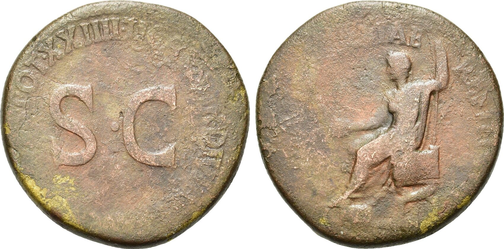 Roman Imperial 14-37. Tiberius (14-37). Æ Sestertius s | MA-Shops