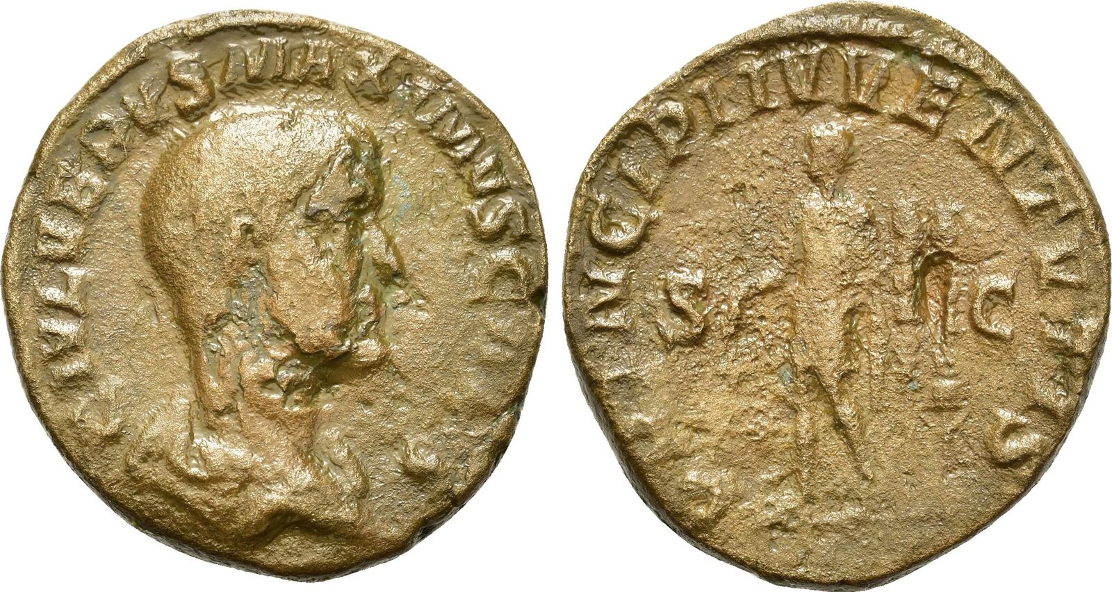 Roman Imperial 235-238. Maximus (Caesar, 235-238). Æ Sestertius VF | MA ...