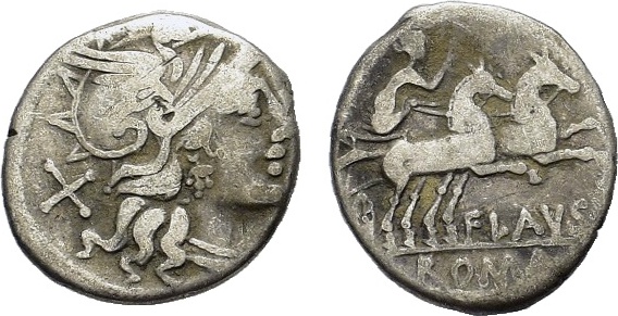 Roman Republic Decimius Flavus, 150 B.C. Denarius s | MA-Shops