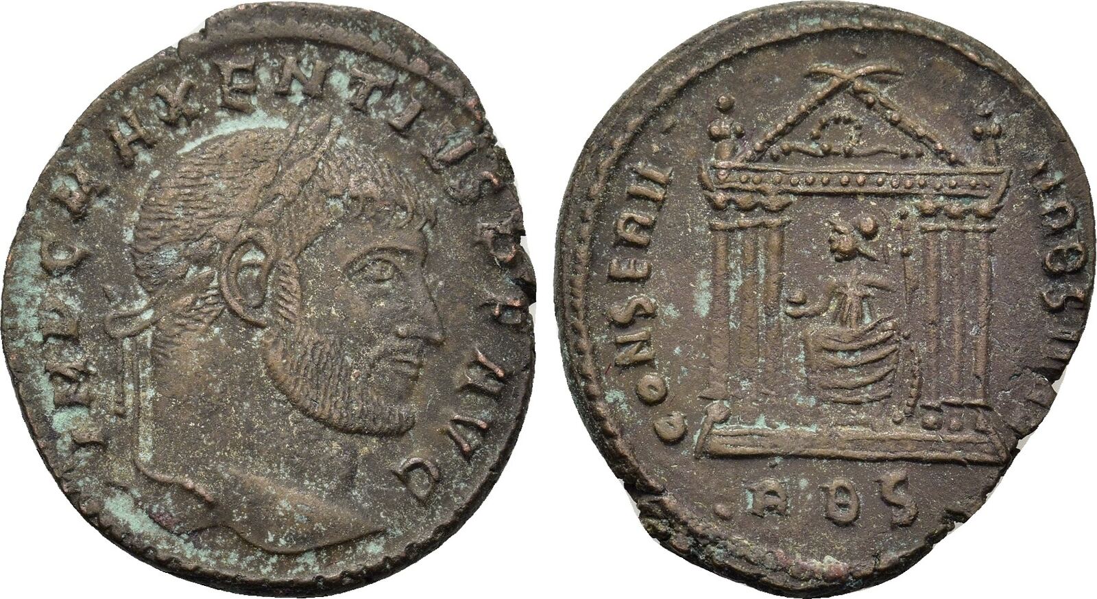 Roman Imperial Maxentius (307-312). Silvered bronze Follis s / VF | MA ...