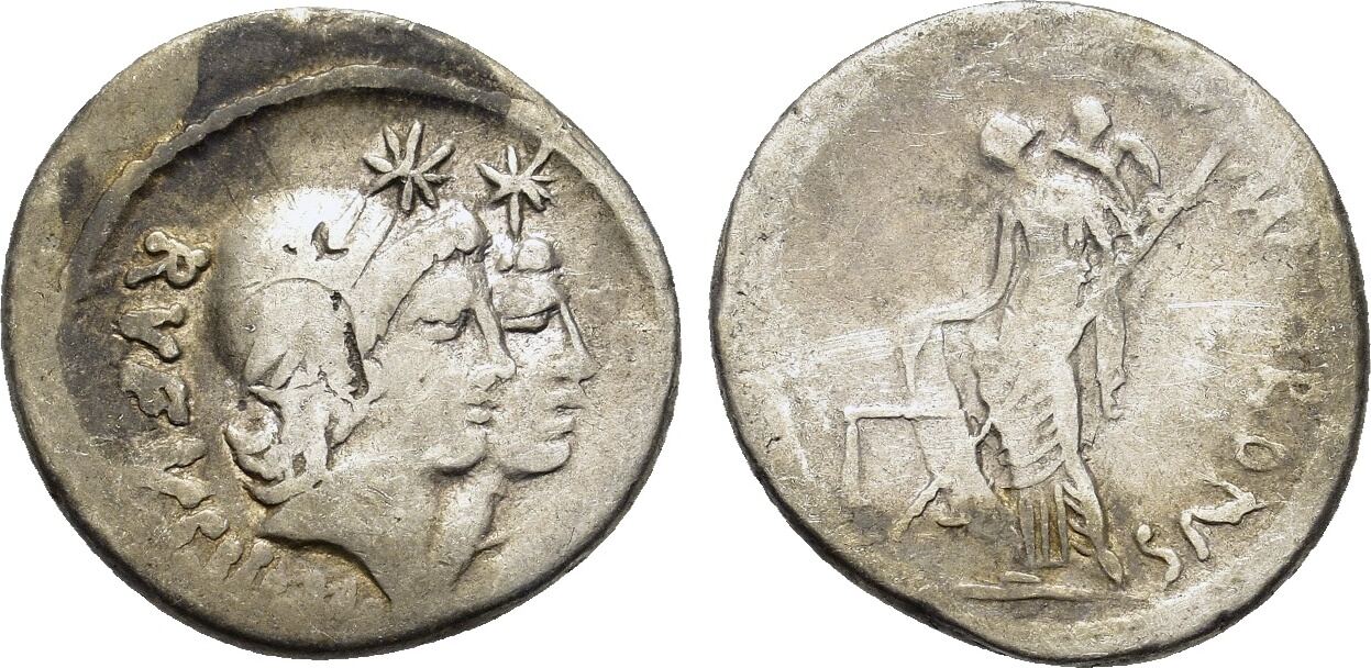 Roman Republic Mn. Cordius Rufus, Rome, 46 BC, AR Denarius s / VF | MA ...