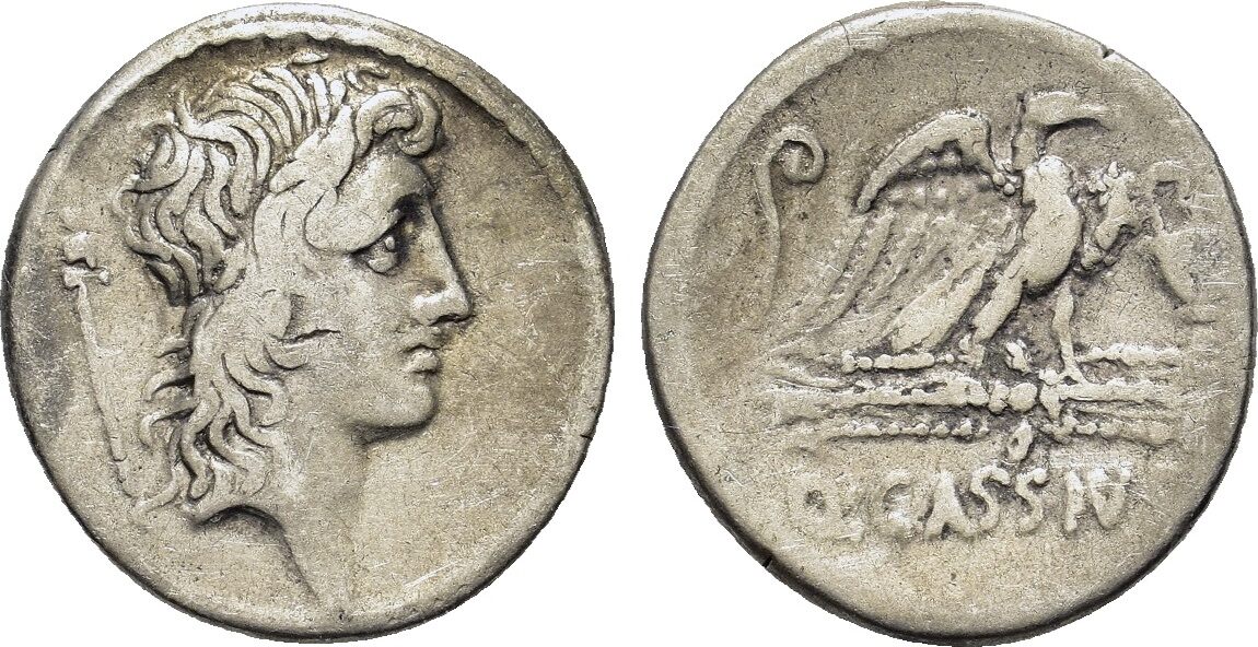 Roman Republic Q. Cassius Longinus, 55 BC. AR Denarius | MA-Shops