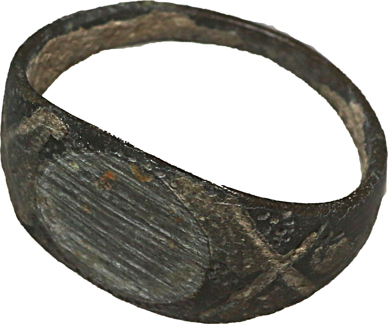 Roman Empire / RÖMISCHE KAISERZEIT III° century ca. Bronze ring carved ...