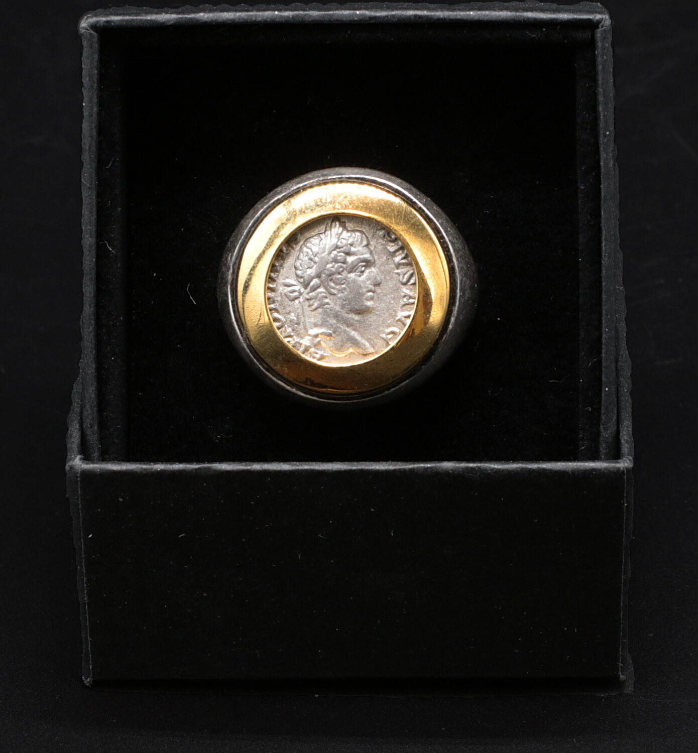 Roman empire Caracalla Denarius Men's silver ring | MA-Shops