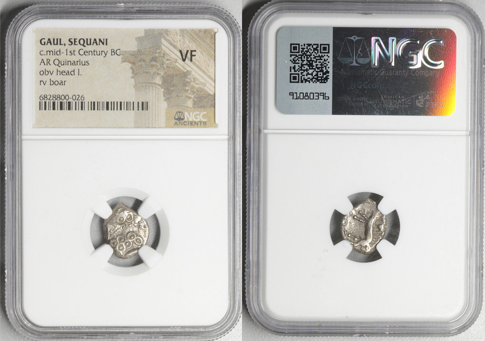 CELTIC, Gaul Quinarius 70-50 BC The Sequani NGC VF | MA-Shops