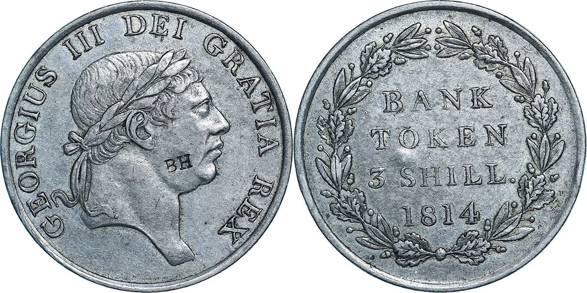 Great Britain Bank Token 3 Shilling 1814 VF | MA-Shops