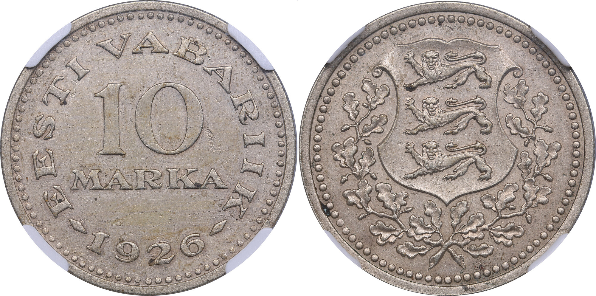 Classic Estonian Rarity - 10 Marka 1926 - RARE - NGC AU58 NGC - AU 58 ...
