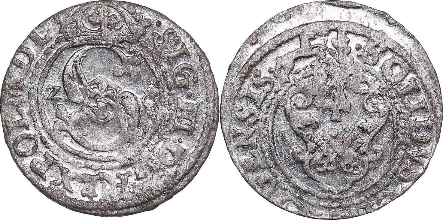 Poland / Livonia / Riga 1 Solidus Polish occupation, Riga Solidus 1620 ...