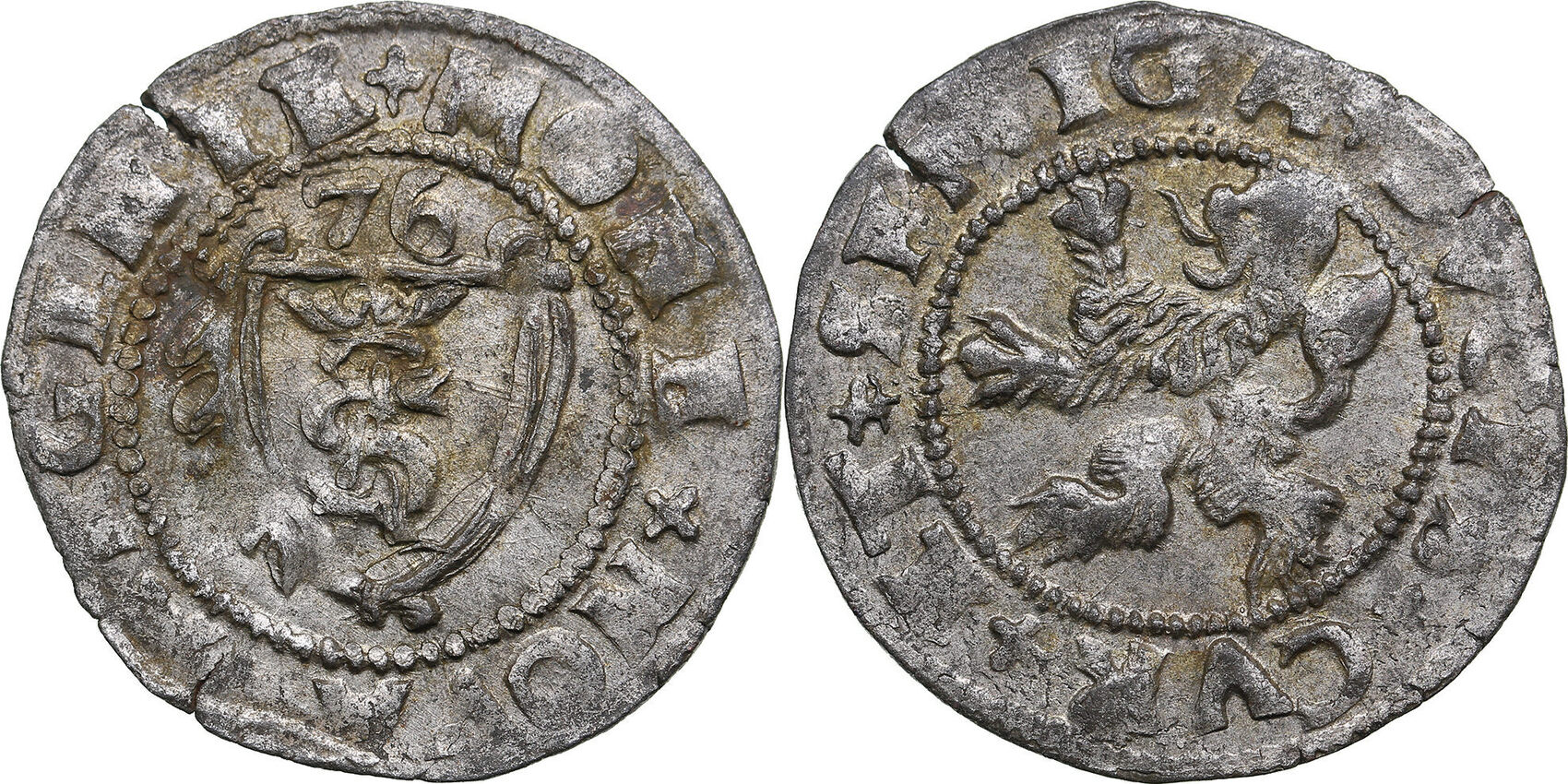 Kurland / Courland Schilling 1576 Gotthard Kettler (1562-1587) XF+ | MA ...