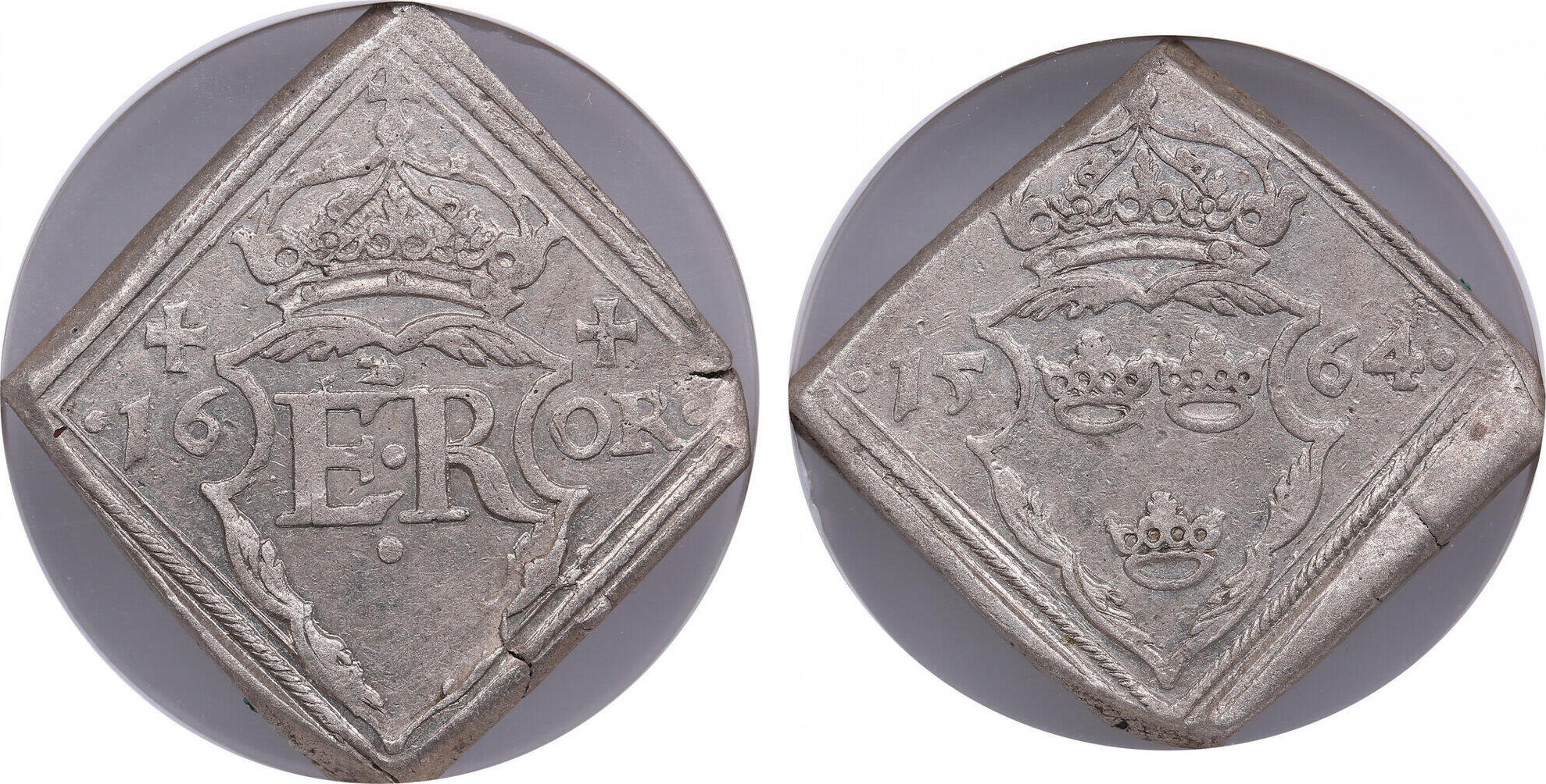 Sweden 16 öre 1564 KLIPPE Eric XIV (1560-1568) - TOP POP NGC AU 58 | MA ...