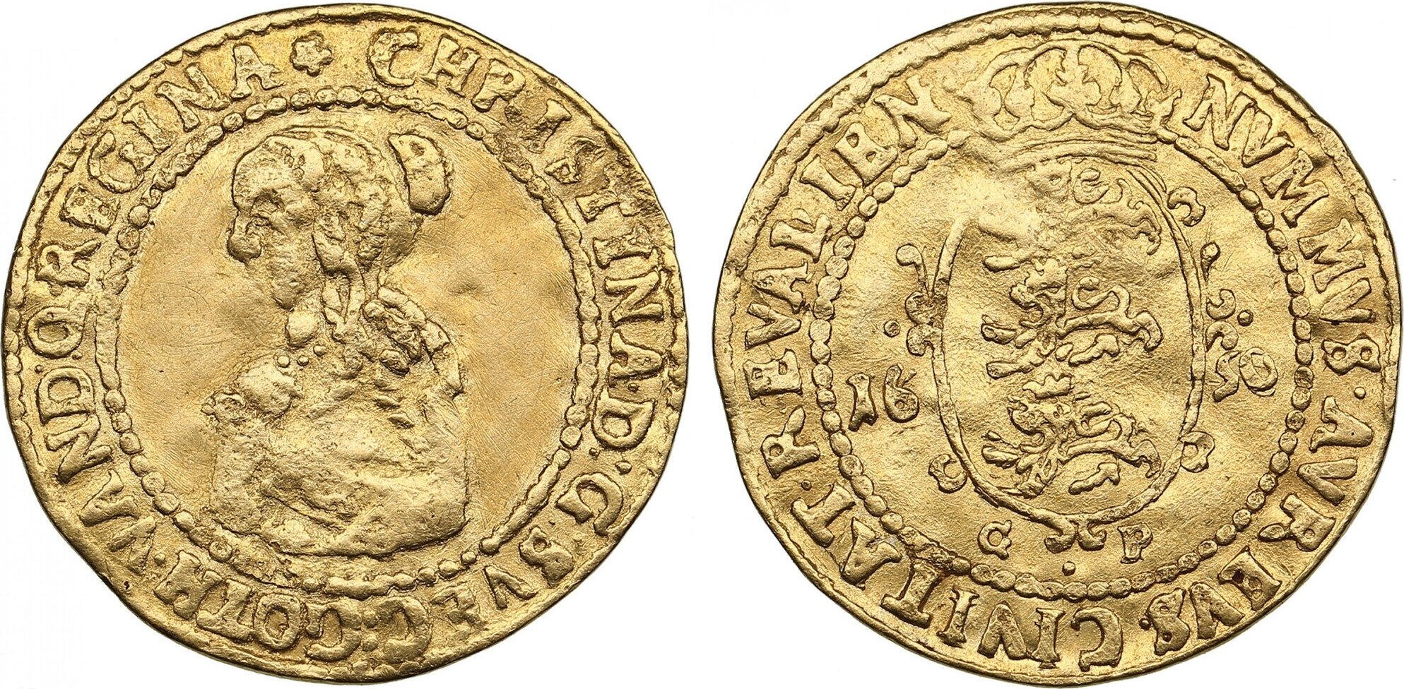 Reval, Sweden Gold Ducat 1650 Kristina (1632-1654) | MA-Shops