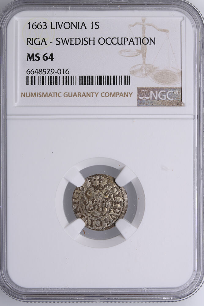 Livonia / Riga 1663 Swedish Occupation, Solidus - Karl XI (1660-1697 ...