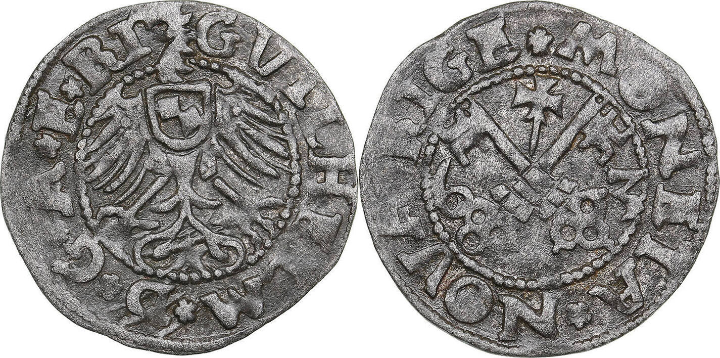 Riga (Koknese) Schilling 1563 The Archbishopric of Riga Wilhelm ...