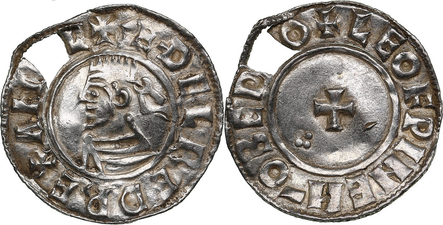 England / Bedford Penny Aethelred II (978-1016) Last Small Cross type ...