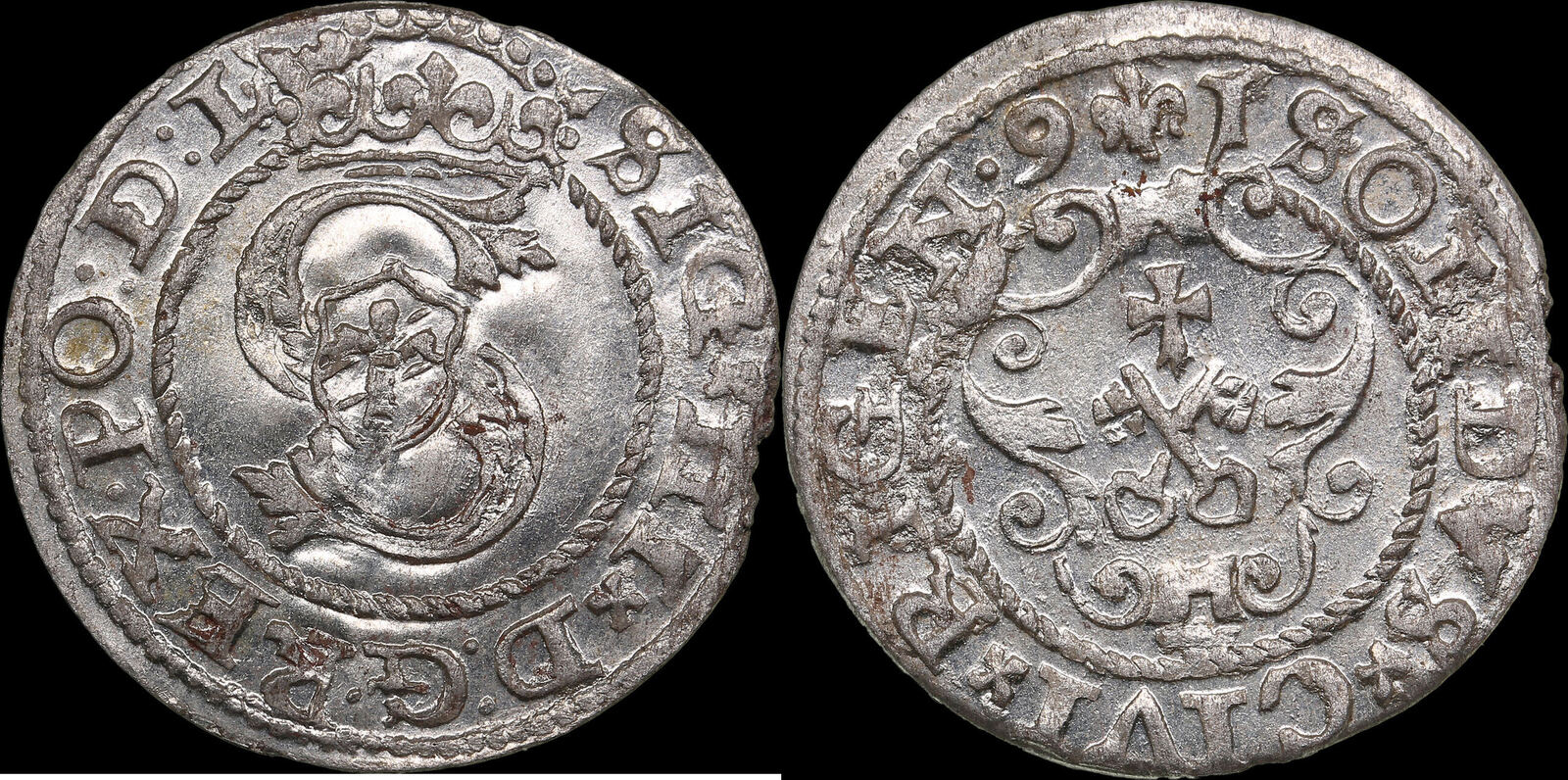 Poland / Livonia / Riga Solidus 1591 Polish occupation, Sigismund III ...