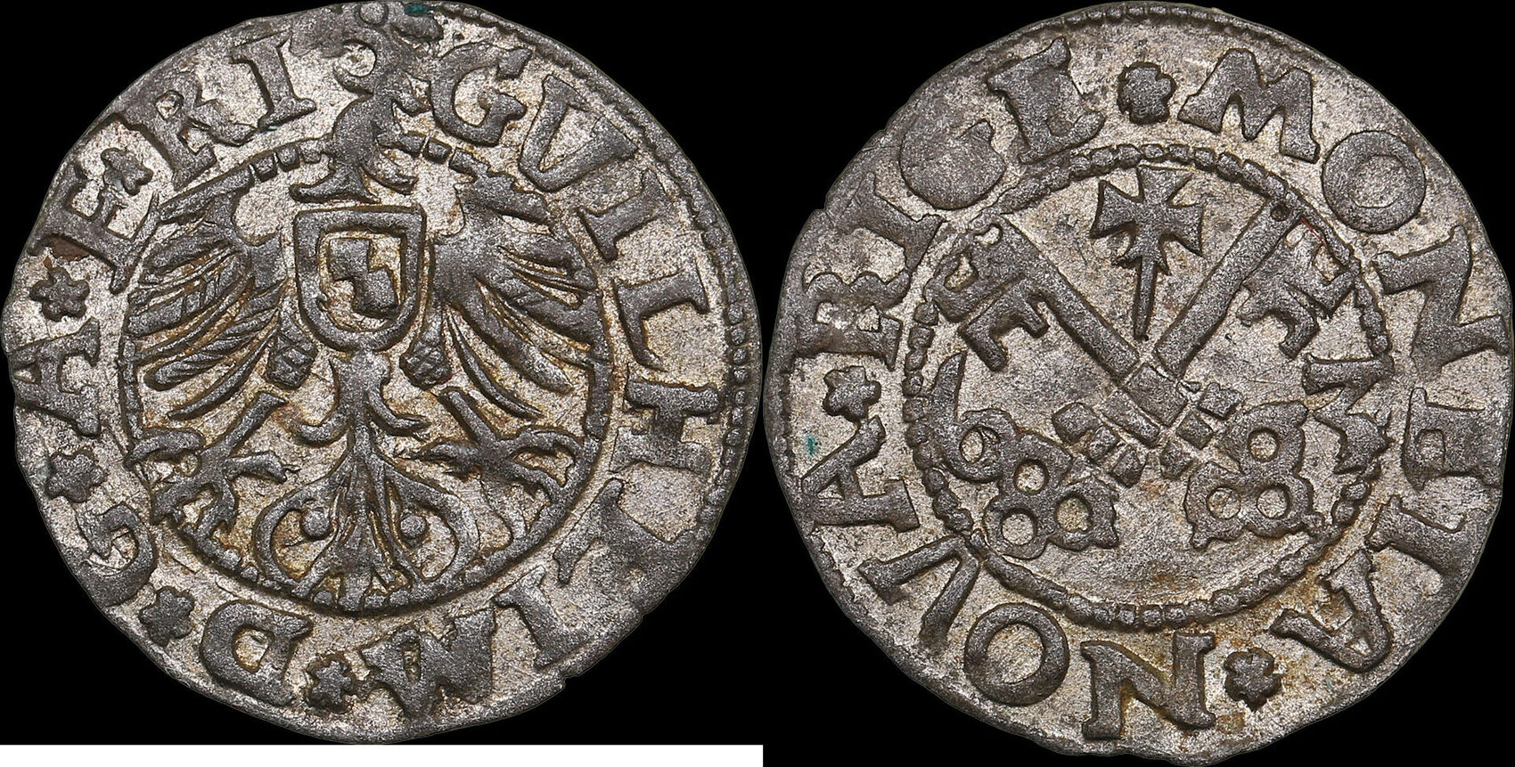 Riga (Koknese) Schilling 1563 The Archbishopric of Riga Wilhelm ...