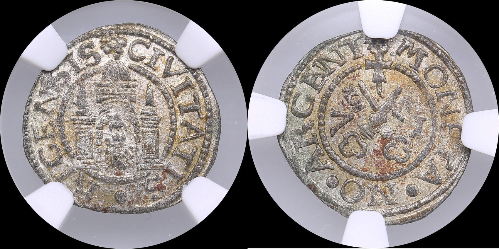 Schilling 1571 Free City Riga (1561-1581), Top NGC MS 62 | MA-Shops