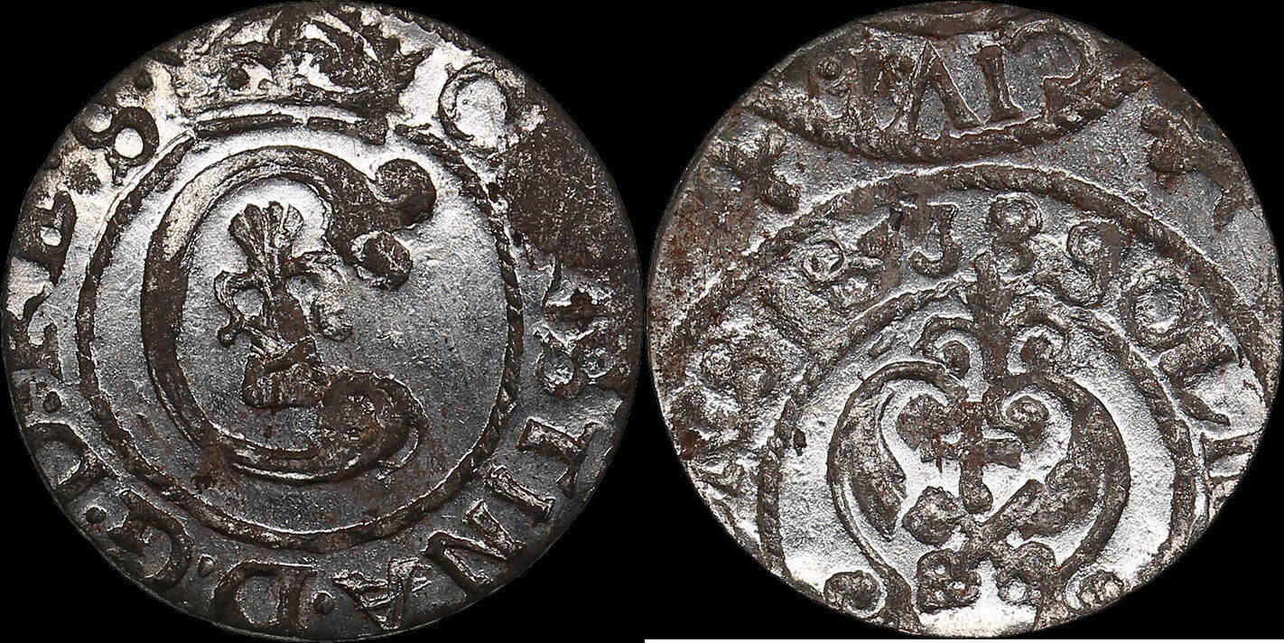Livonia / Riga Solidus 1638 Swedish Occupation, Kristina (1632-1654 ...
