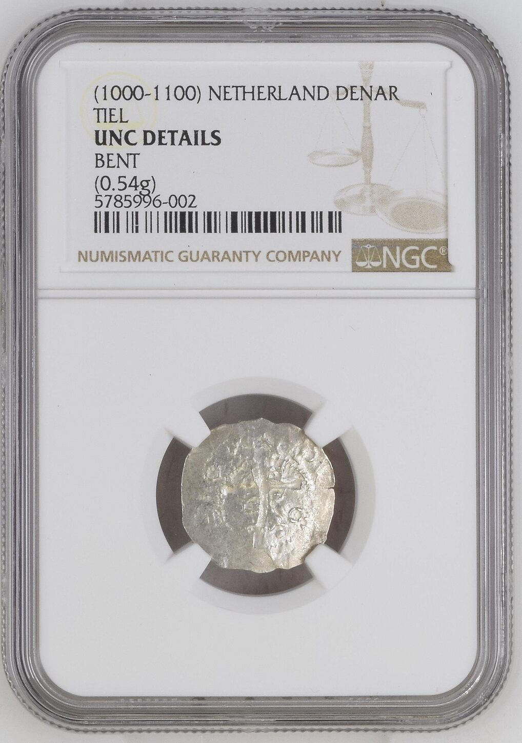 NETHERLAND, TIEL DENAR (1000-1100) NGC UNC Details | MA-Shops