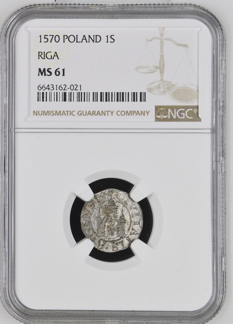 Schilling 1570 Free City Riga (1561-1581) NGC MS 61 | MA-Shops