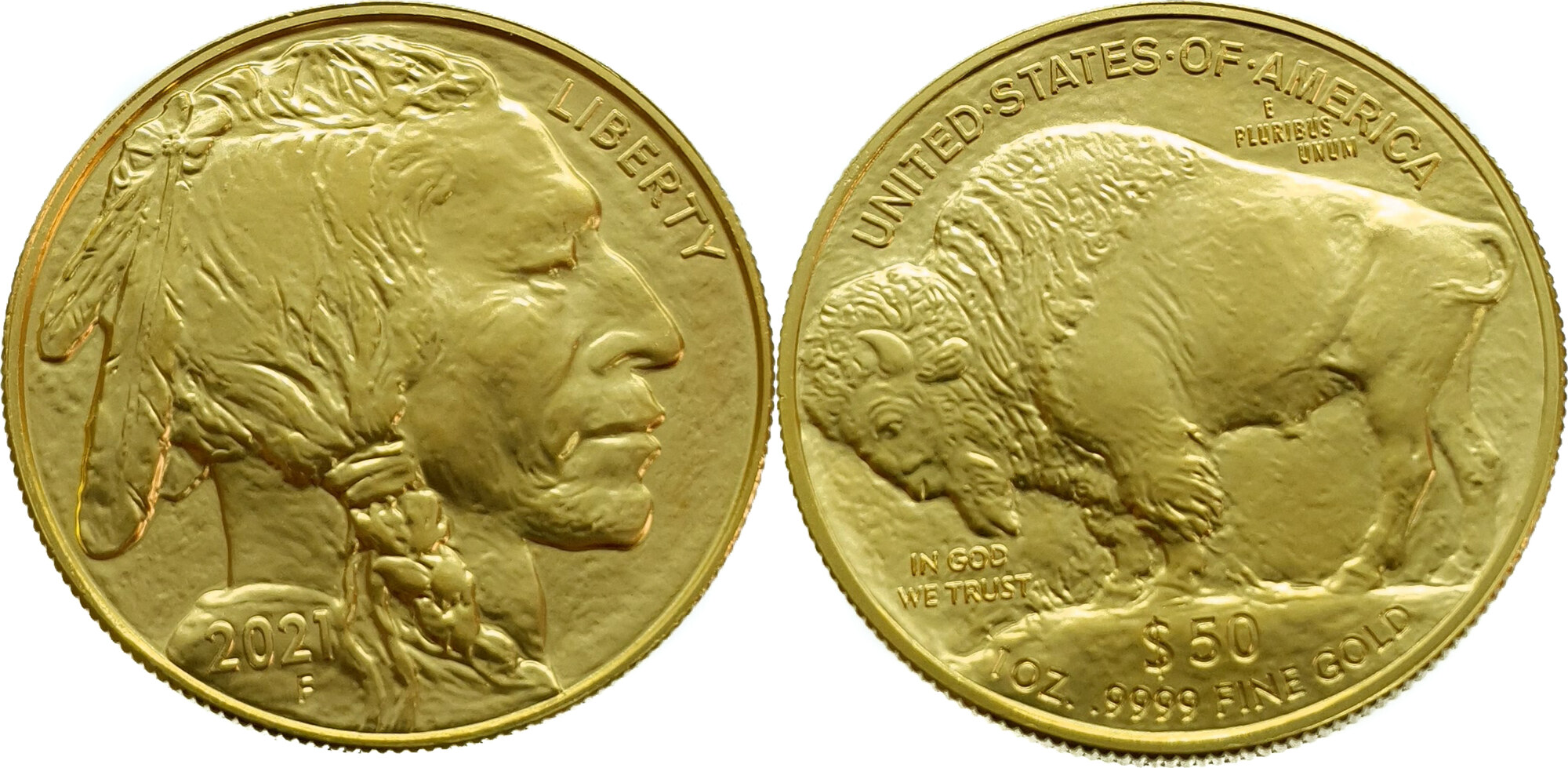 USA 50 Dollars 2021 American Buffalo - 1 Oz. Gold UNC (Uncirculated ...