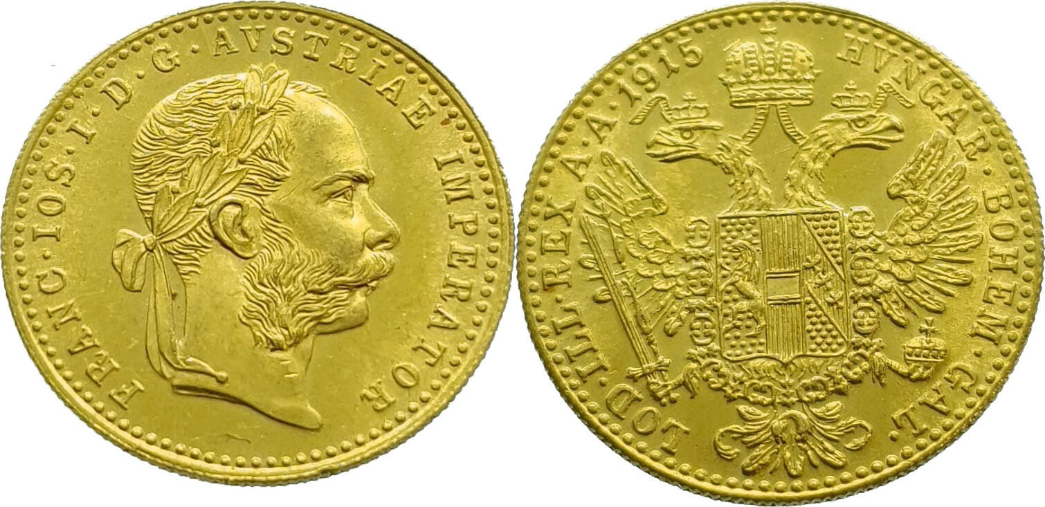 Austria 1 Ducat 1915 Franz Joseph I - Restrike - Gold UNC (Uncirculated ...