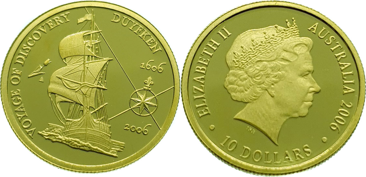 Australia 10 Dollars 2006 Elizabeth II. Voyage of Discovery Duyfken ...
