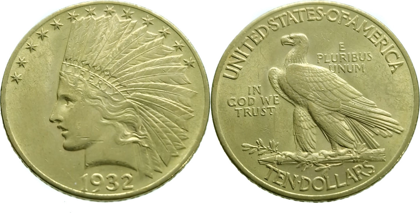 USA 10 Dollars 1932 Indian Head - Gold Extremely Fine | MA-Shops