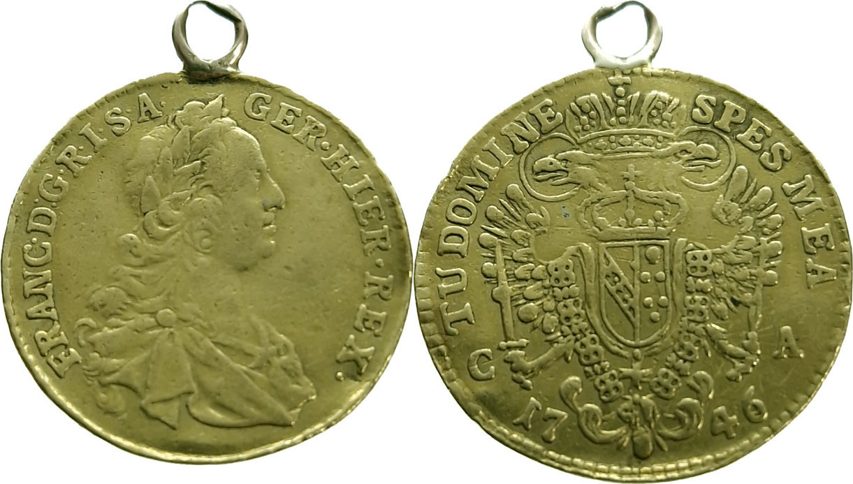 Austrian Empire 1 Ducat 1746 - CA Franciscus I - Vienna - Gold Very ...