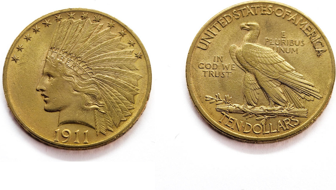 USA 10 Dollar 1911 Indian Head - Gold Extremely Fine+ | MA-Shops
