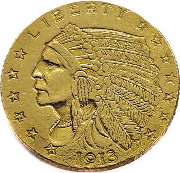 USA 2.5 Dollars 1913 Indian Head - Gold Extremely Fine | MA-Shops
