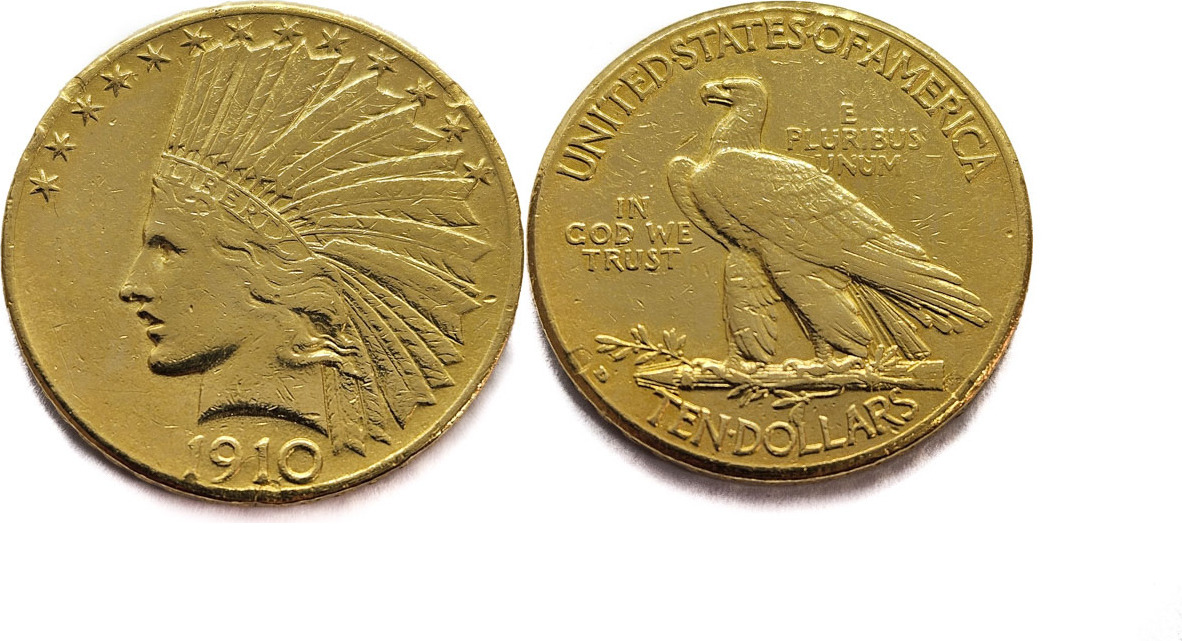 USA 10 Dollar 1910-D Indian Head - Gold VF / Extremely Fine | MA-Shops